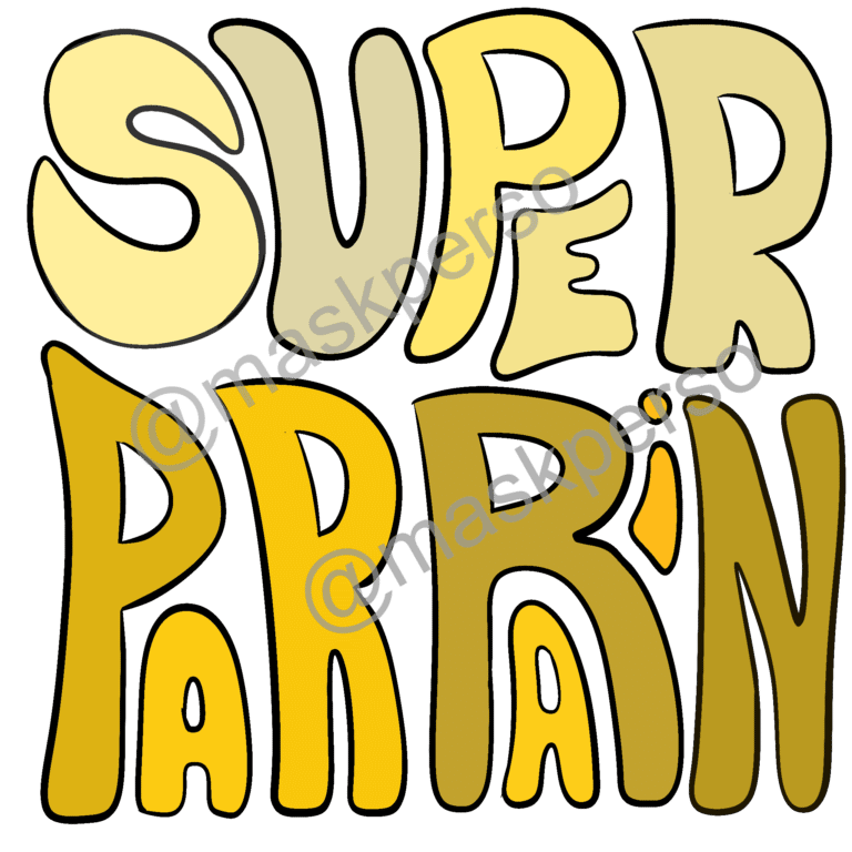 Porte-clés personnalisé: couleurs super parrain - M-Ask-Perso